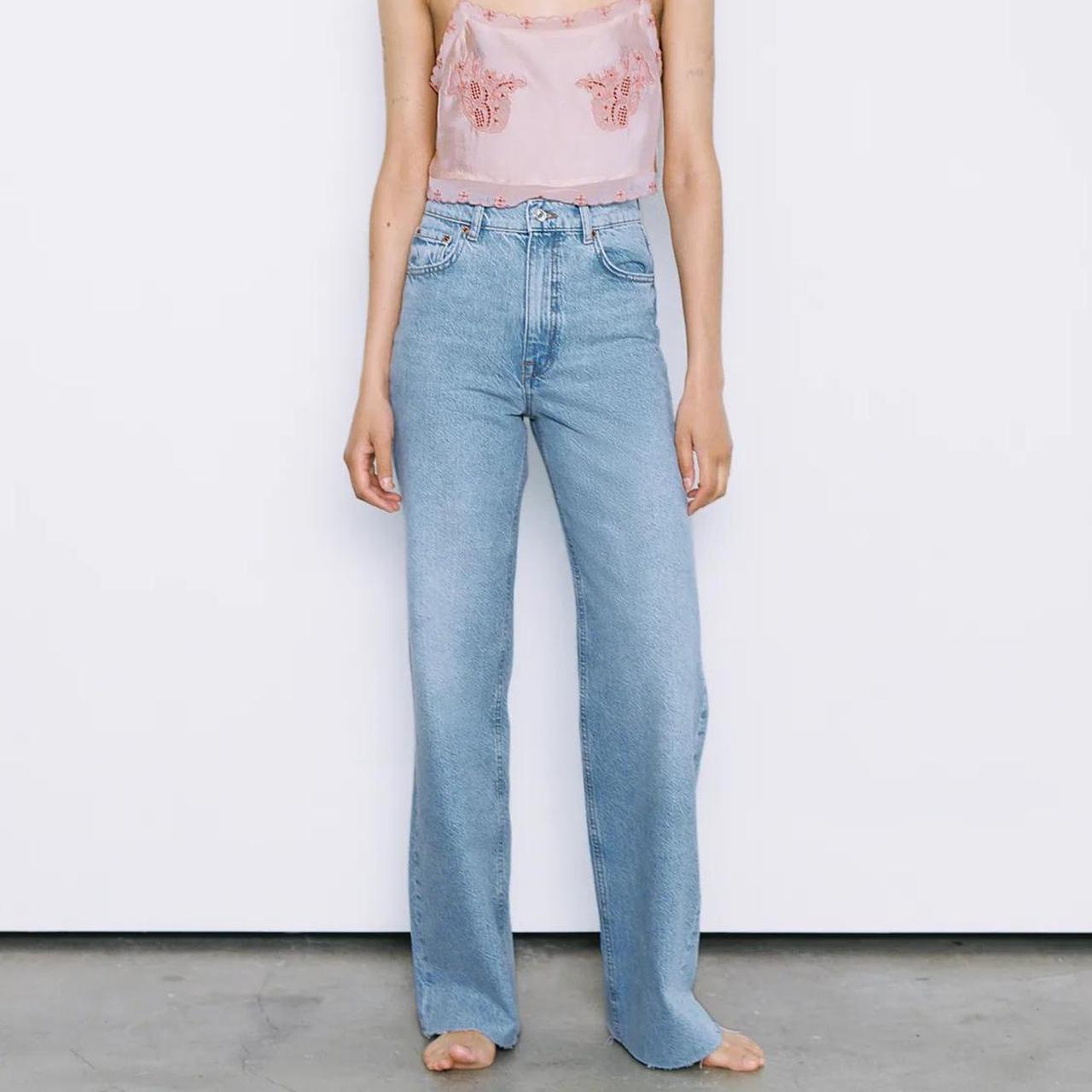 ZARA “The 90s Full Length” High Rise Jeans Loose... - Depop