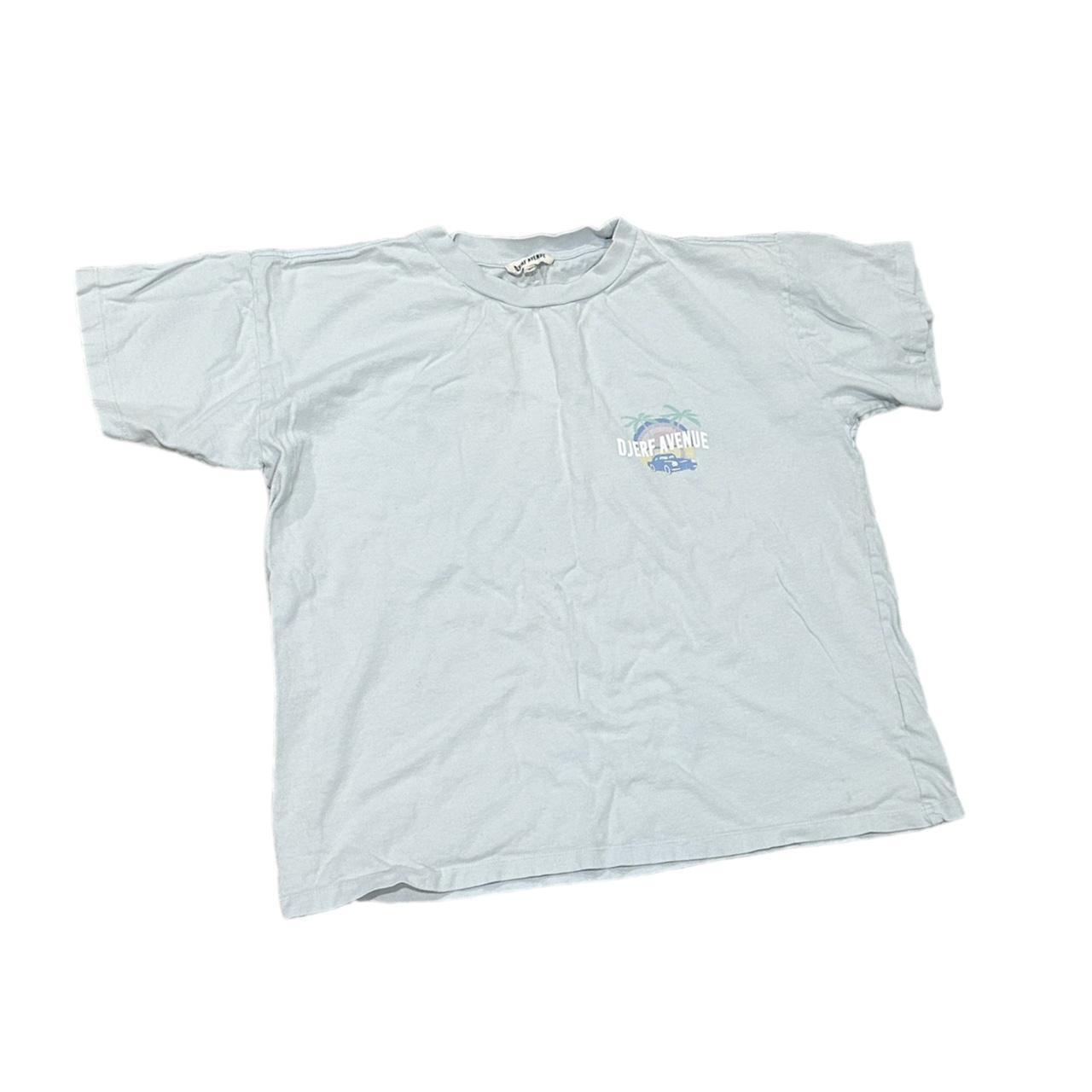 Djerf Avenue Tee Basic light blue t-shirt. Slight... - Depop