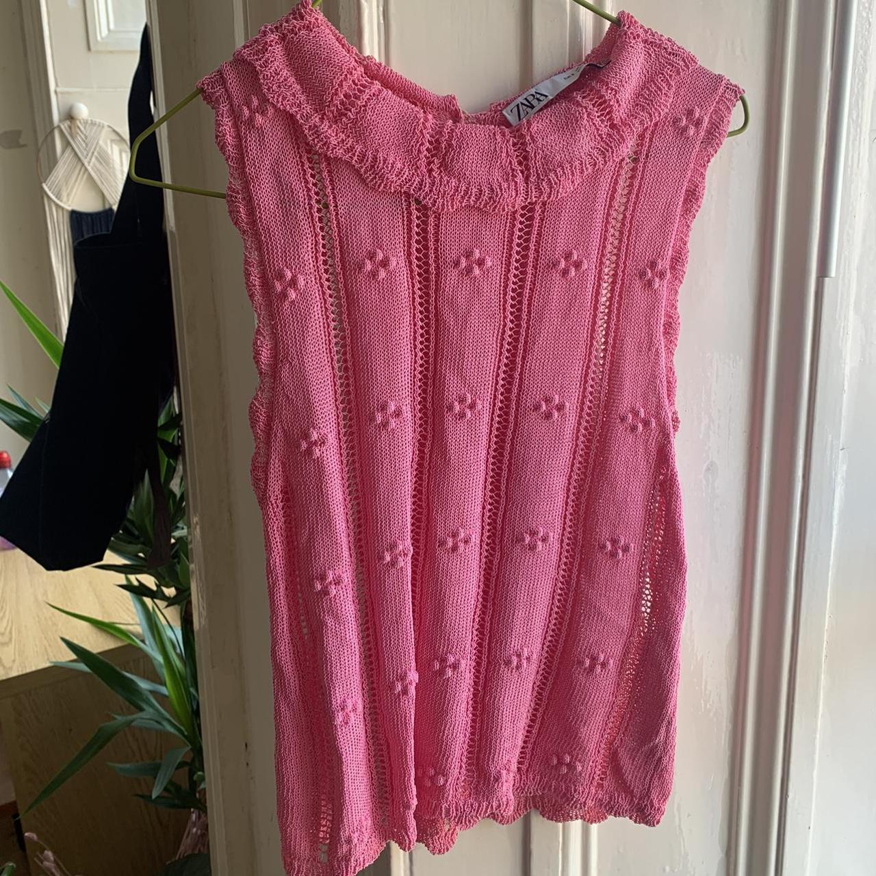 Zara Women's Pink Blouse | Depop
