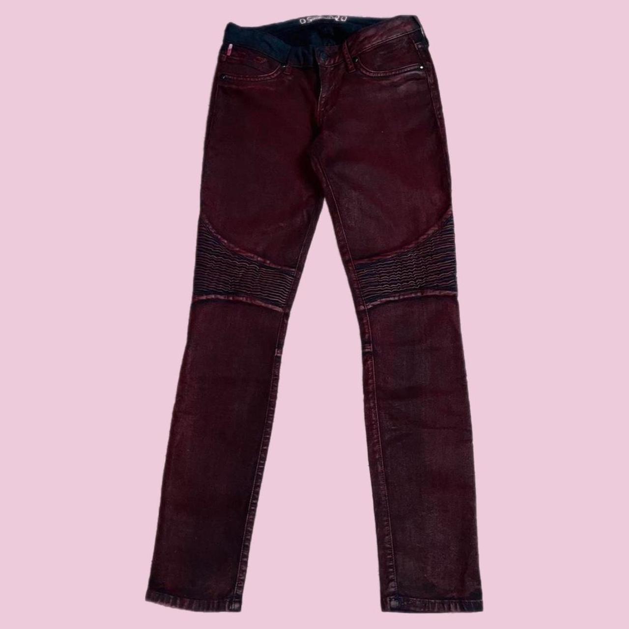 Robin Jeans Red Spray Painted Denim Great condition... - Depop