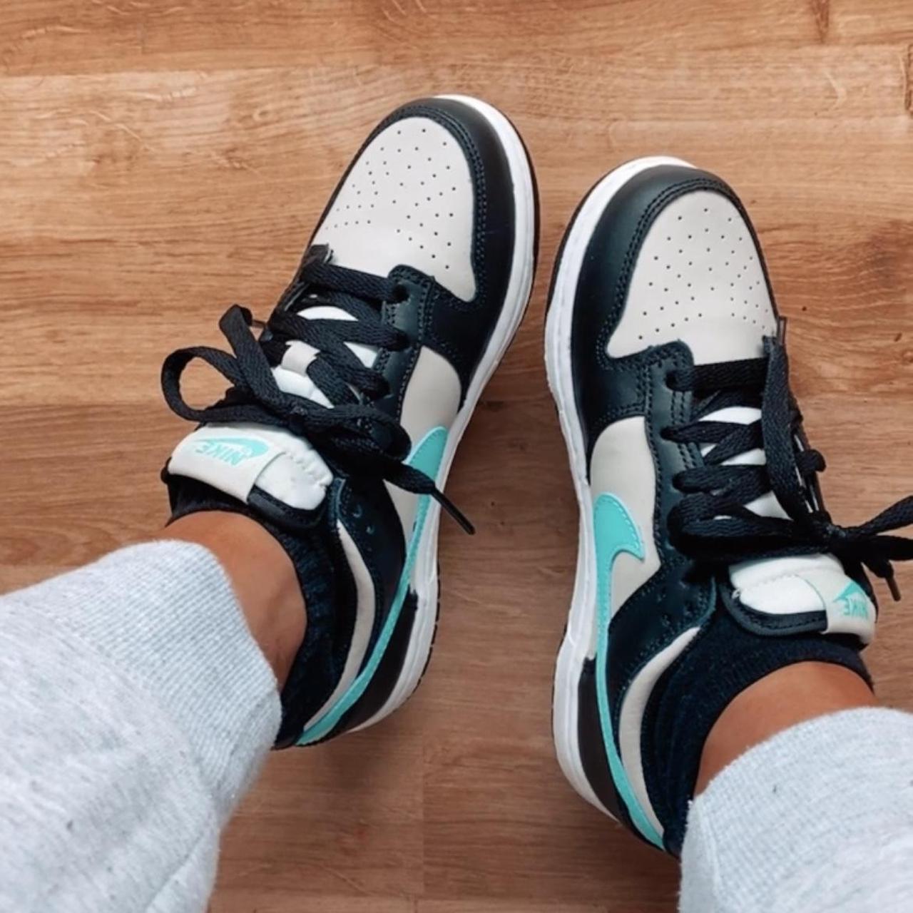 Nike Dunk Low light bone / tropical twist dunks size... - Depop