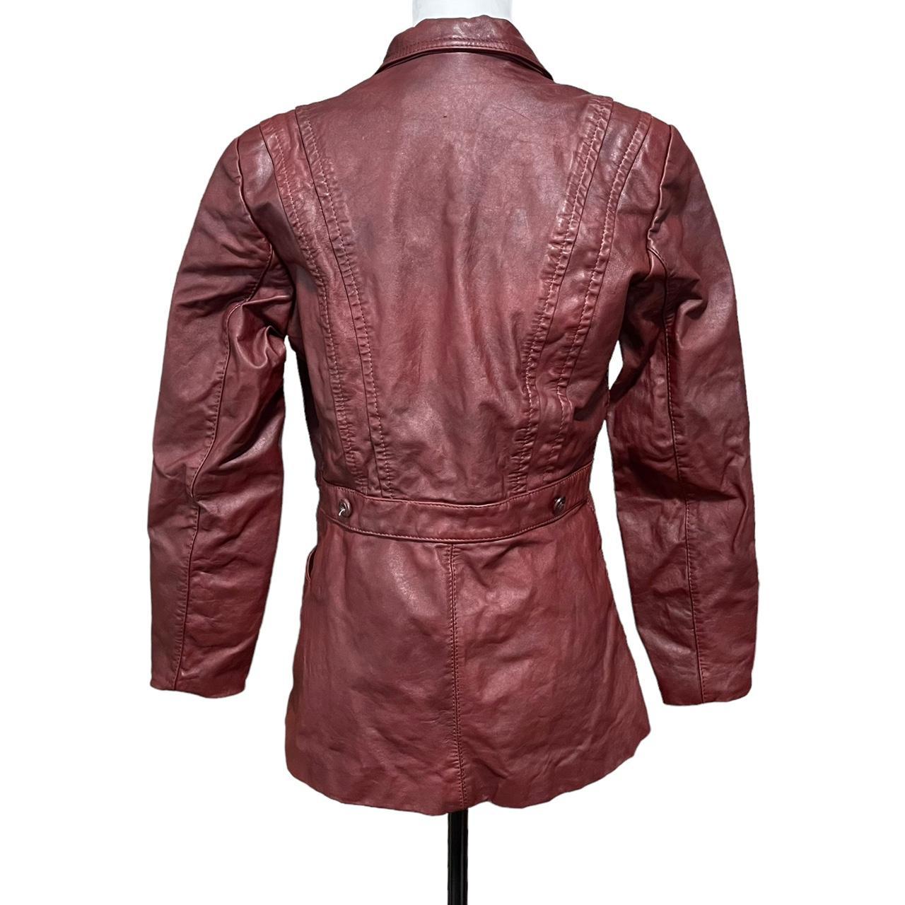 Vintage Wilson’s Wine Red Leather Jacket Y2K... - Depop