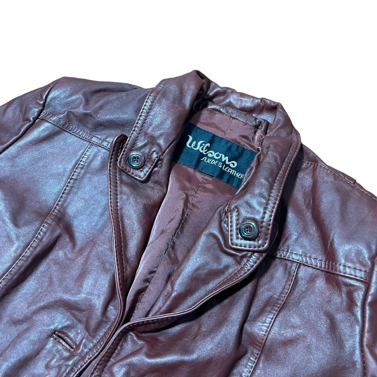 Vintage Wilson’s Wine Red Leather Jacket Y2K... - Depop