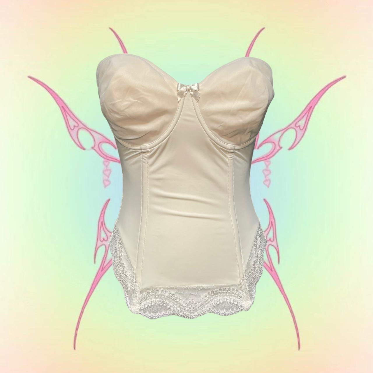 Vintage Simon Perel Corset White Simon Perel Corset... - Depop