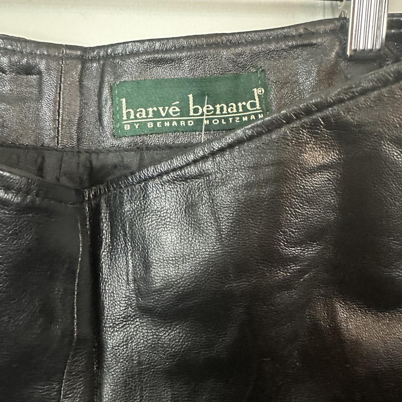 Vintage black leather pants by Harve’ Bernard by... - Depop