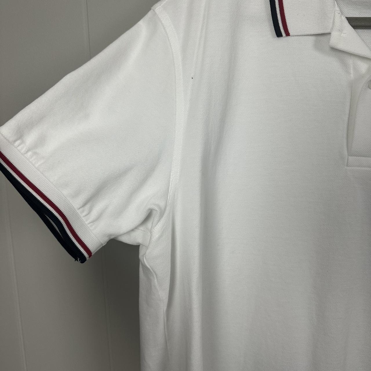 Fred Perry White polo Size xl Length 27” Width... - Depop