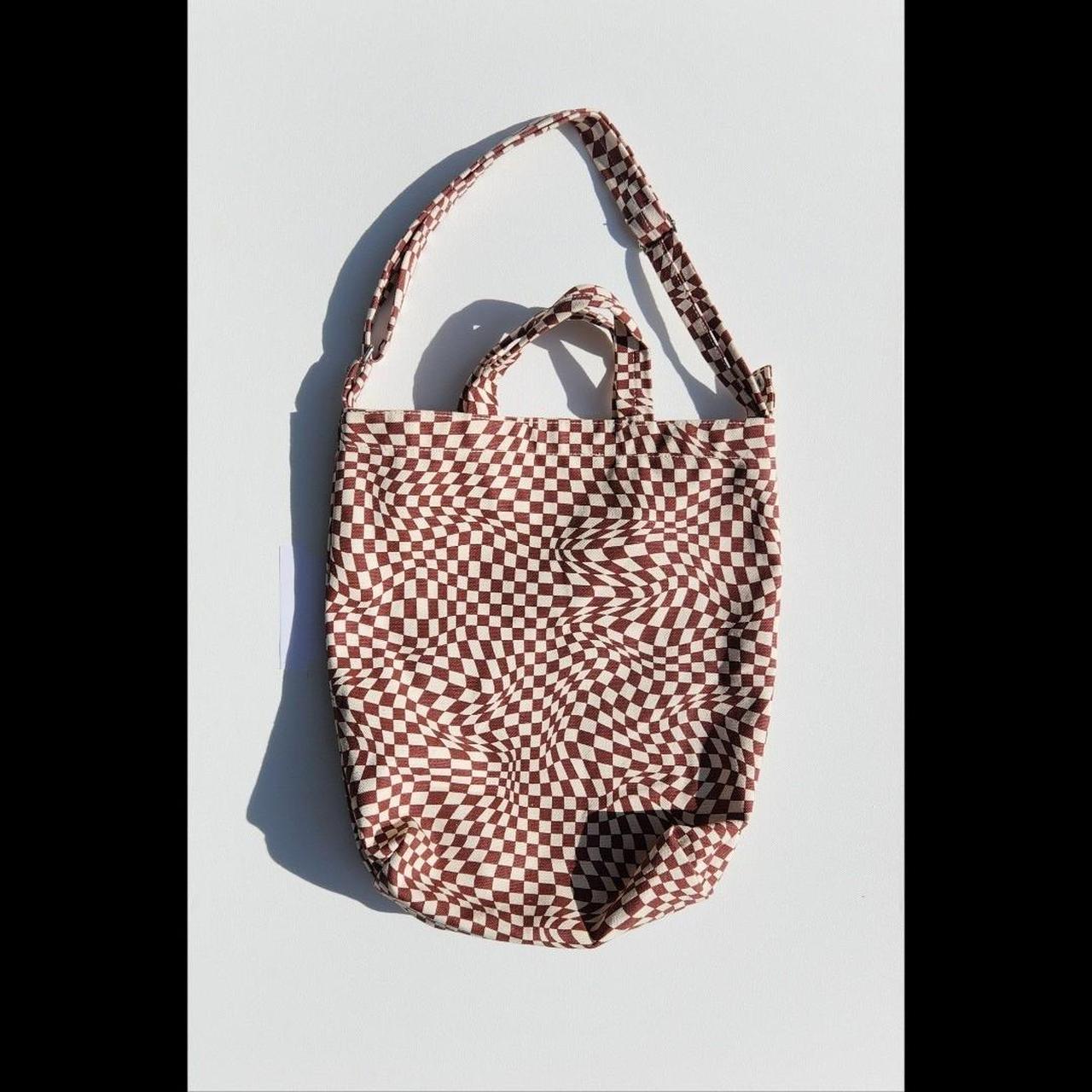 Baggu Duck Bag - Wavy Gingham Checkered in Burnt... - Depop