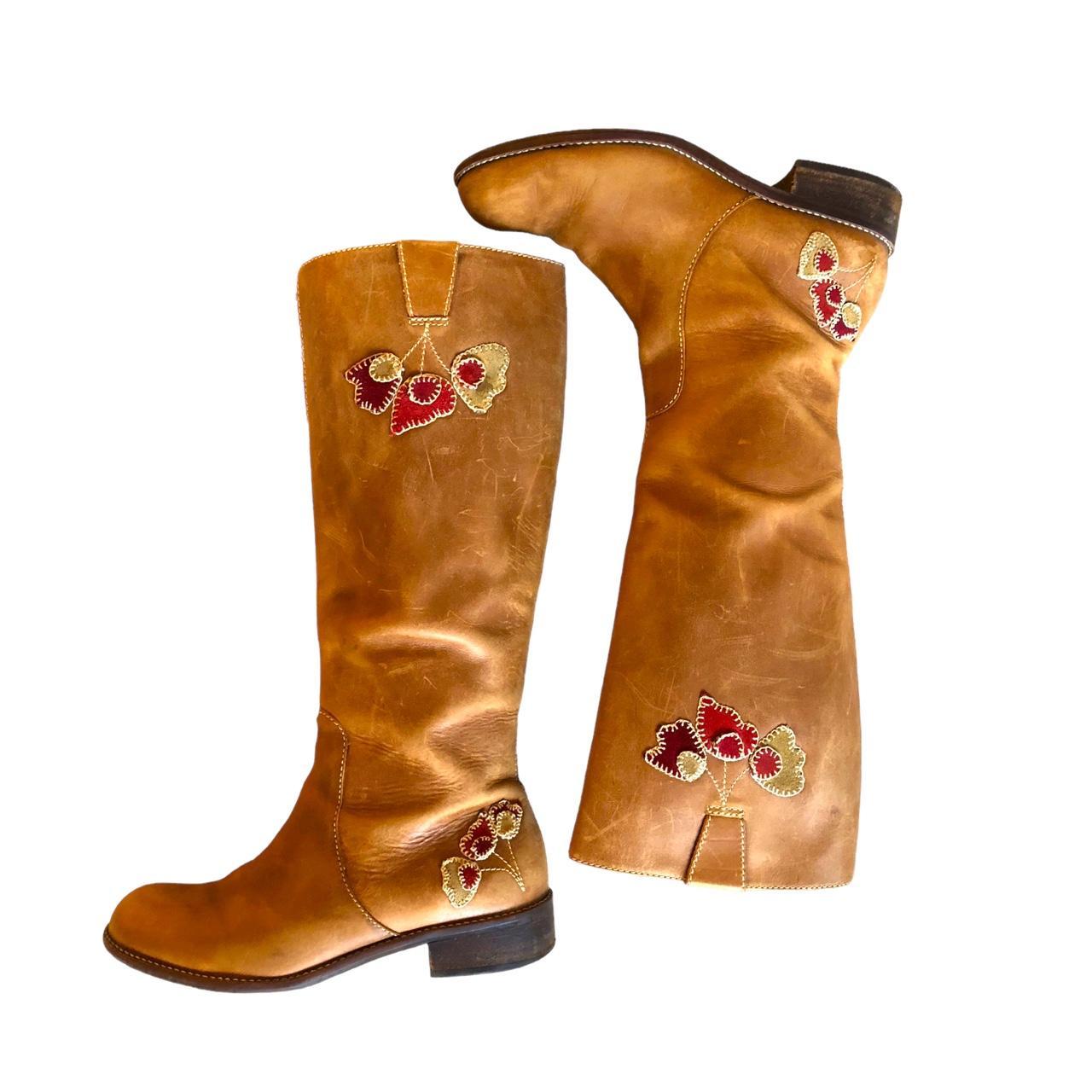 Lucky Penny Leather Boot by Anthropologie. All... - Depop