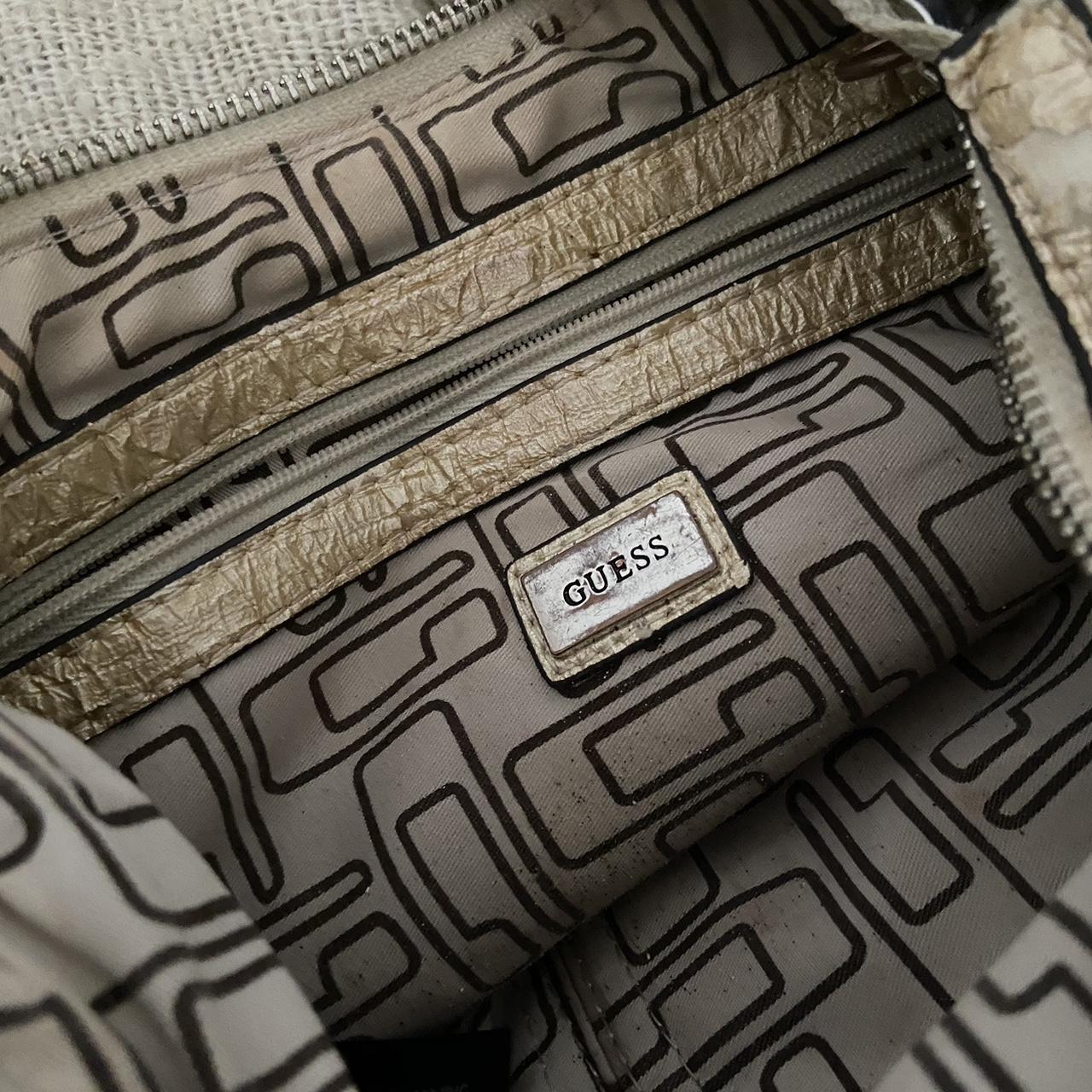 Vintage beige guess bag Shoulder bag with silver... - Depop