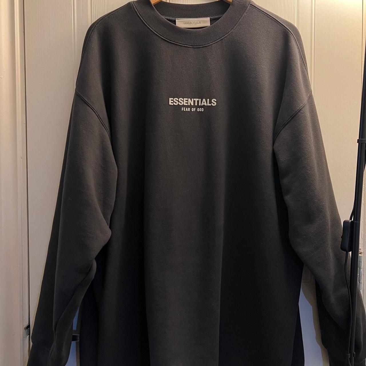 Fear of God Essential black Sweater Out of stick -... - Depop