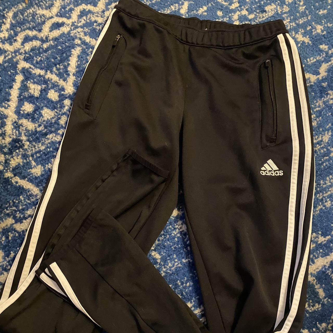 Adidas joggers Low rise, zipper at the bottom!... - Depop
