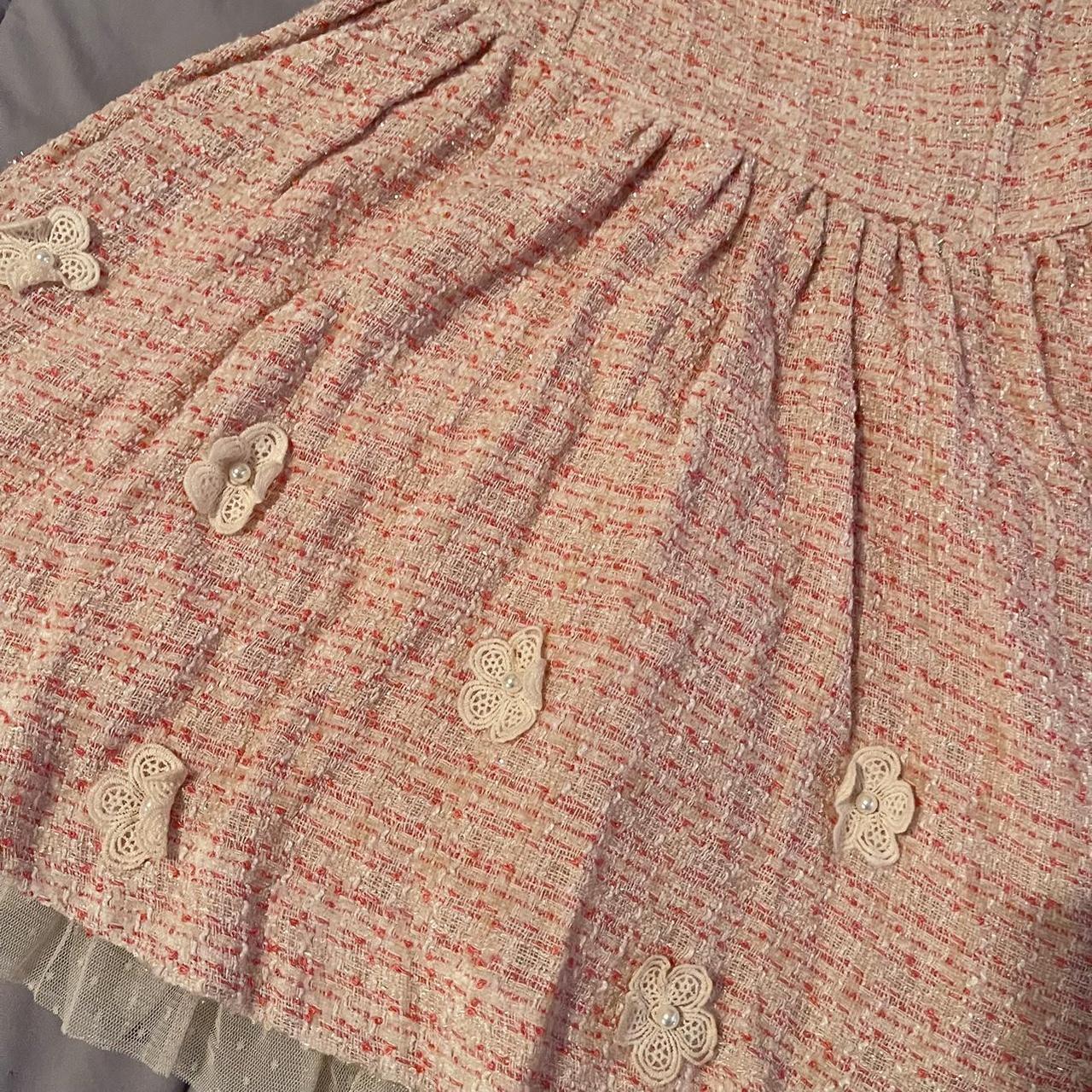 Liz Lisa preppy style strapless dress in a hot pink... - Depop