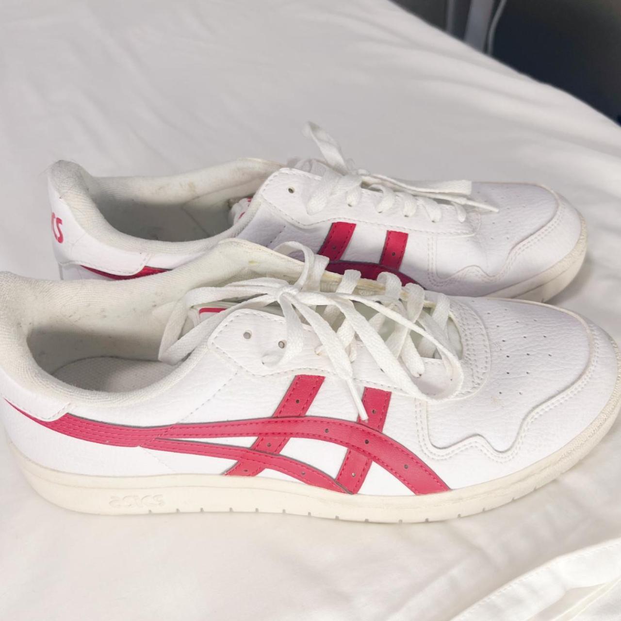 ASICS red and white JAPAN S heritage-inspired... - Depop