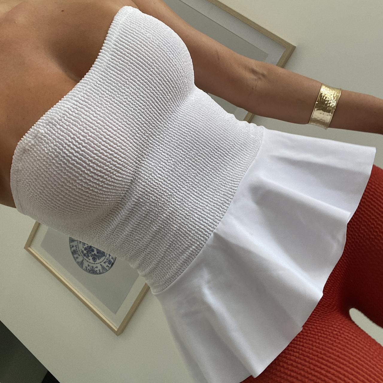 Peplum bustier top Shaped bust bandeau. Size S-M... | Depop