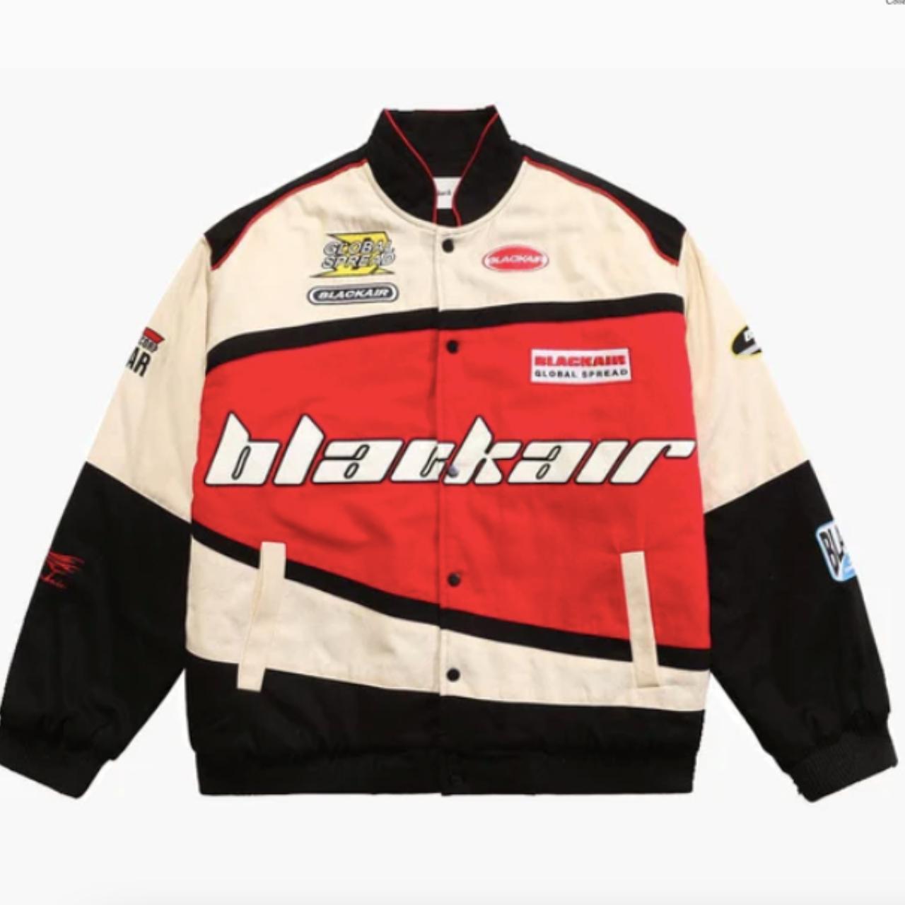 Men's Red "BLACKAIR" RACING JACKET Sizes M, L, XL,... - Depop