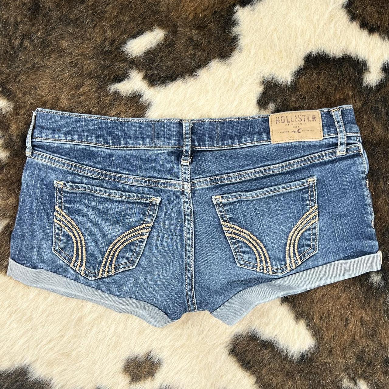 Vintage micro mini denim shorts by Hollister. Good... - Depop
