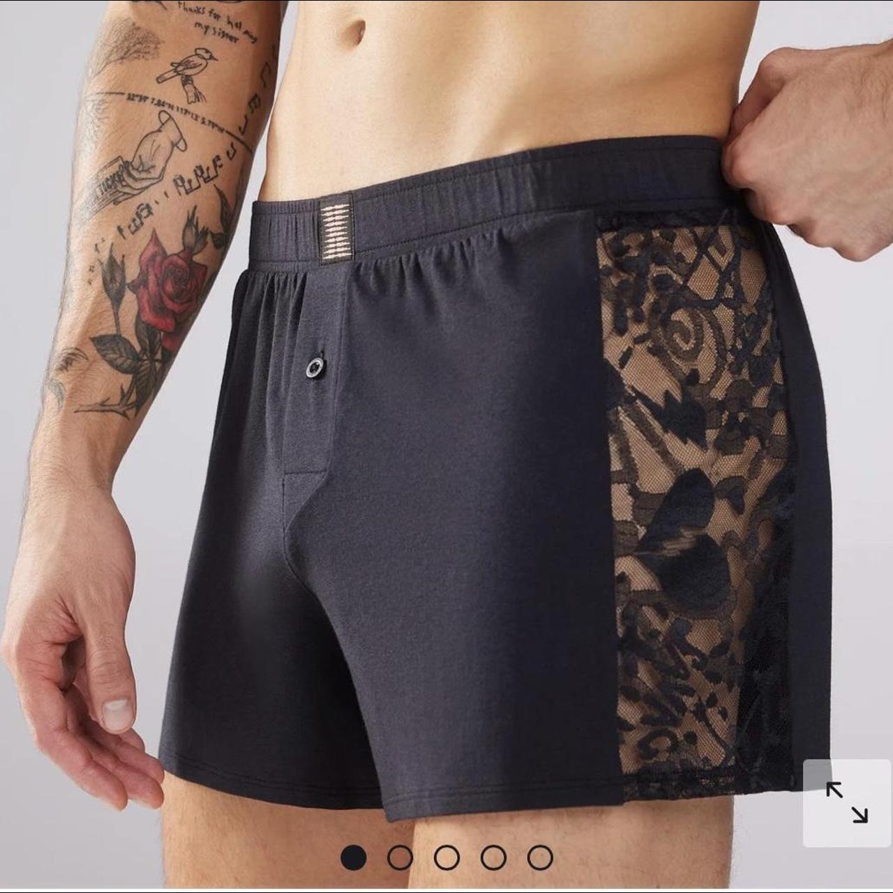 SAVAGE x FENTY LACE DETAIL BOXERS - Depop