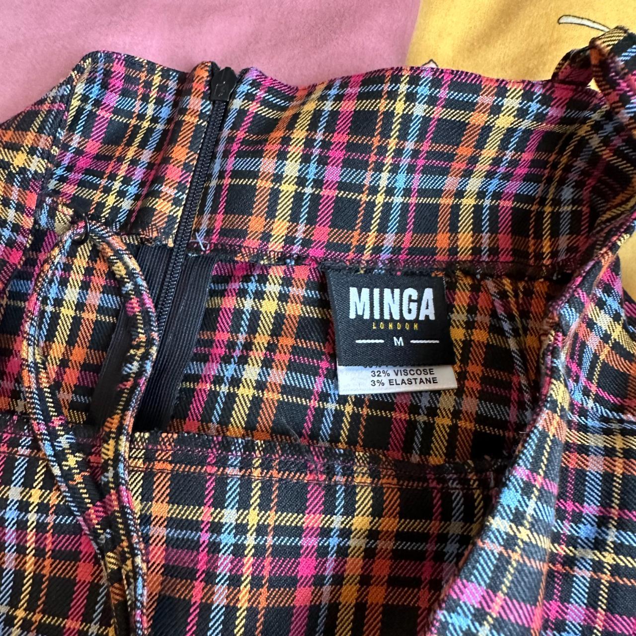 Minga London Gingham/Plaid print dress, size medium,... - Depop