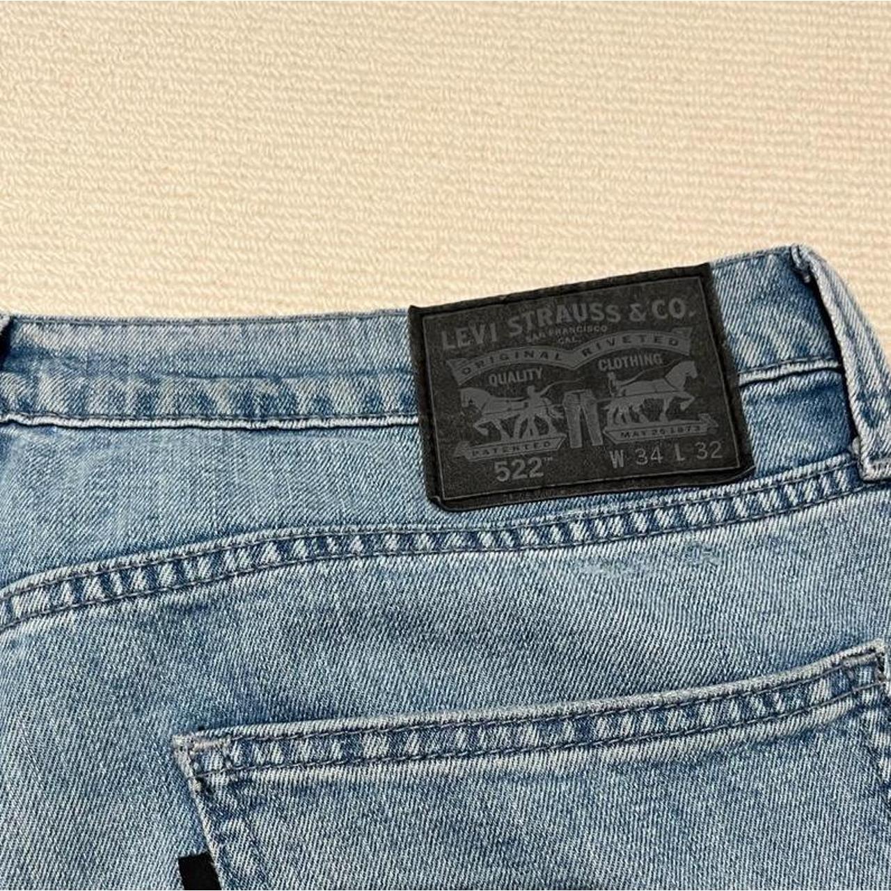 blue levi’s zip 522 slim straight W34 L32 - Depop