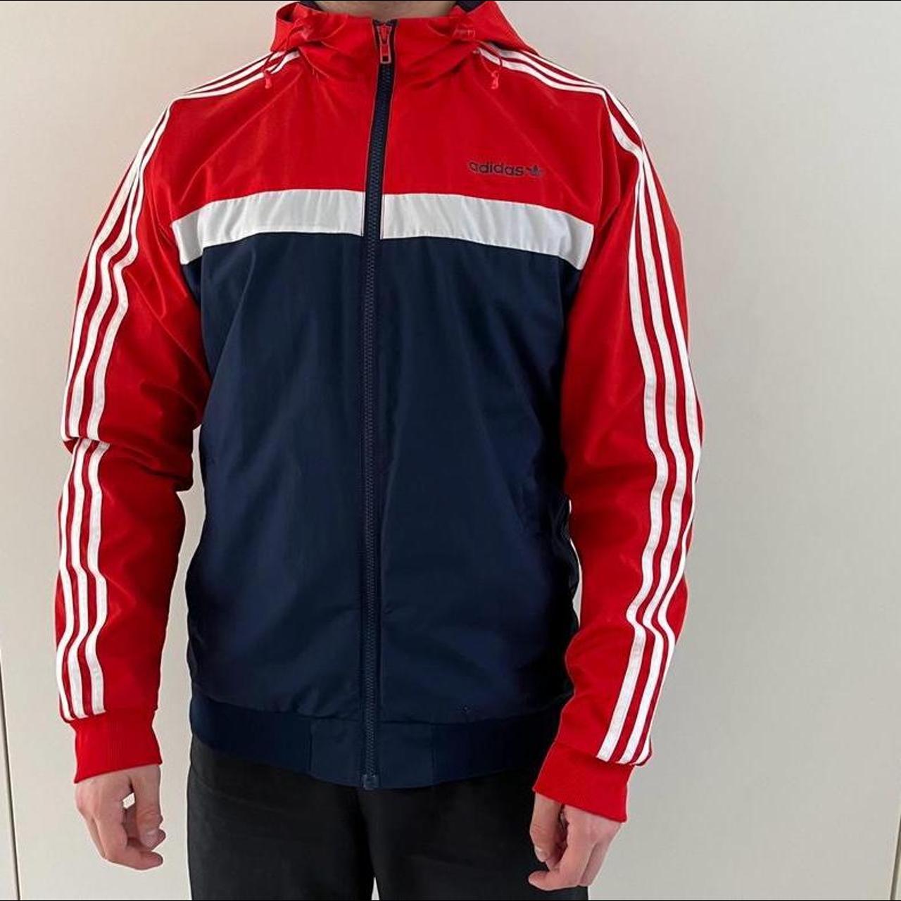 Adidas men’s shell retro jacket - Depop
