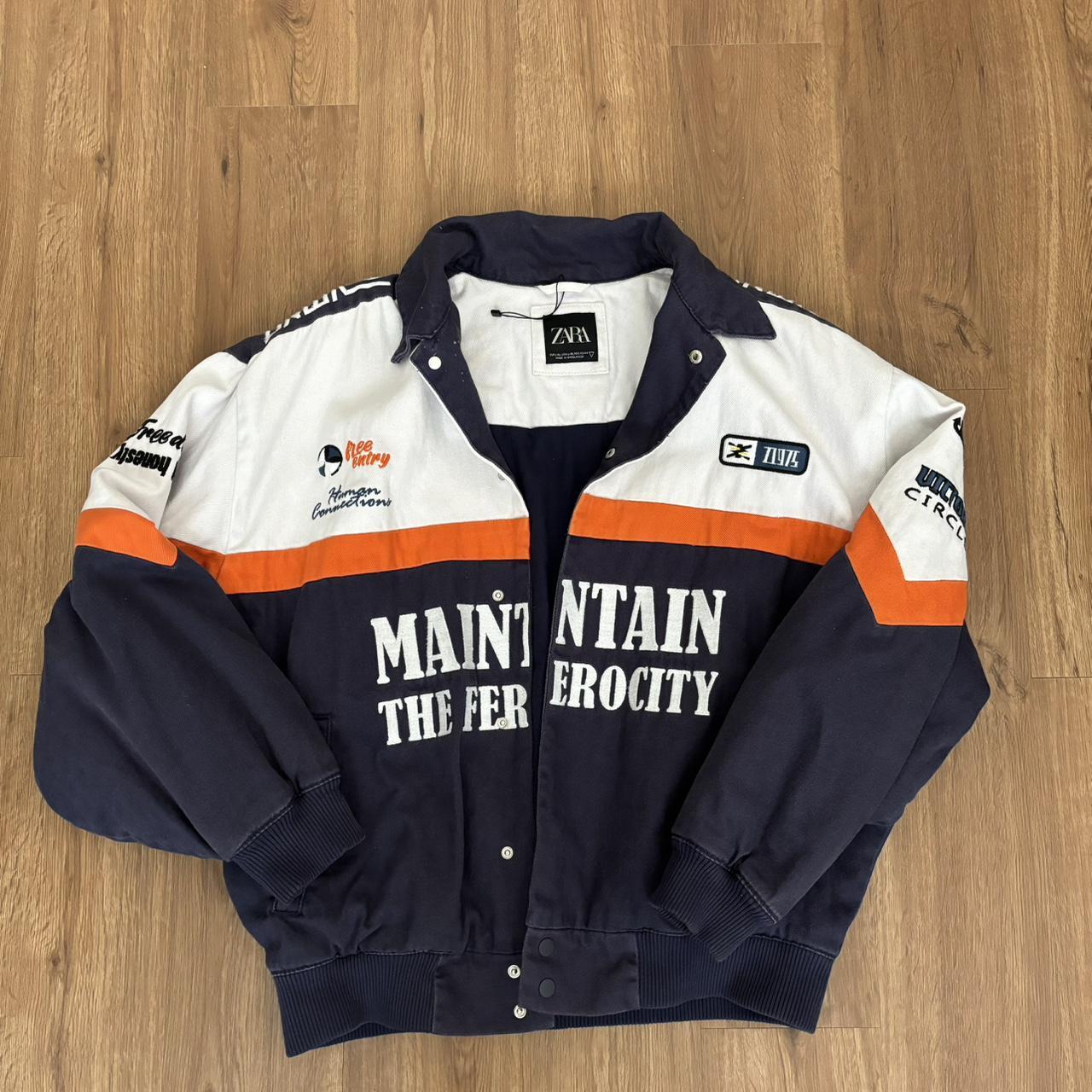 ZARA RACING JACKET - Depop