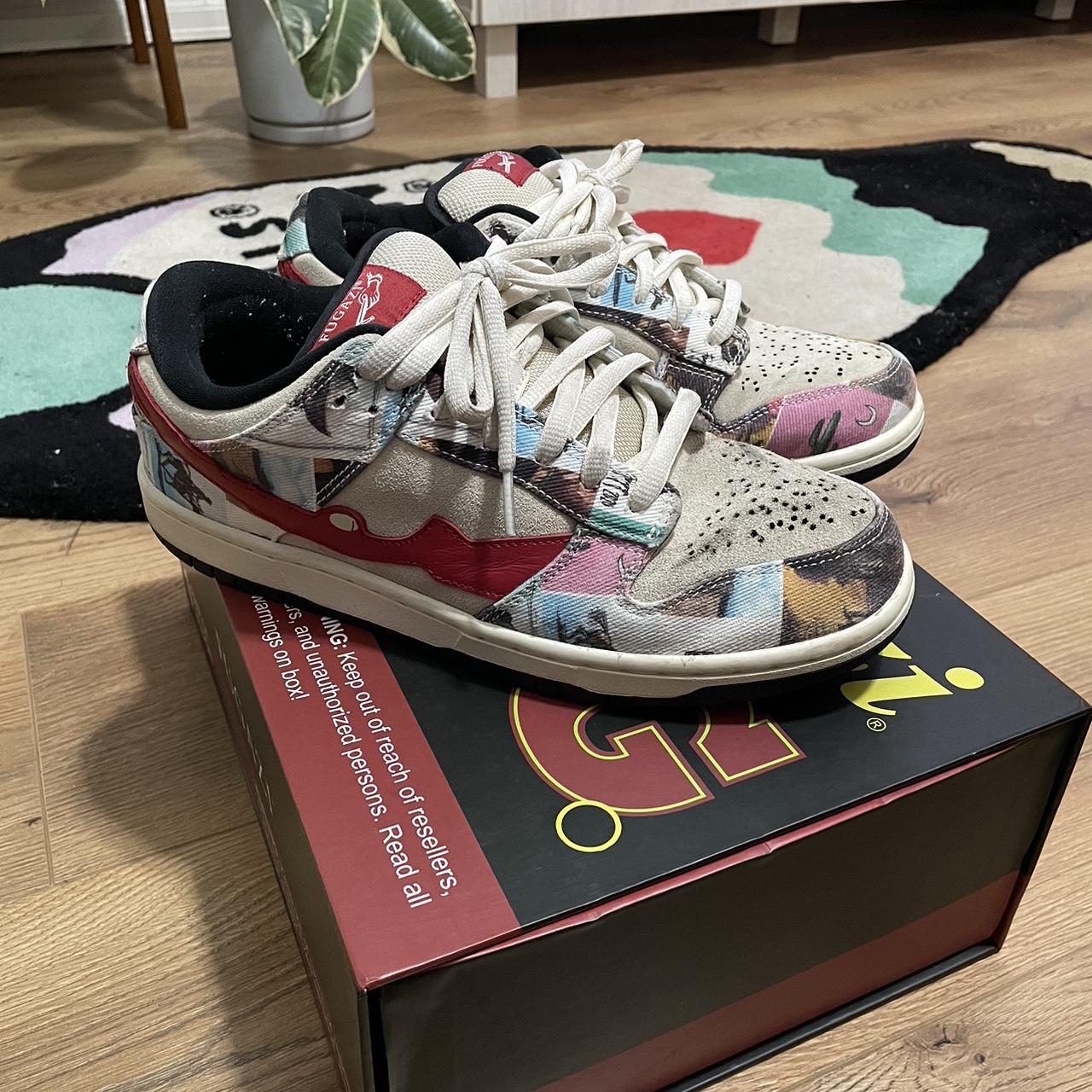 Fugazi slug dunks nike paris dunk bootleg, size 9... - Depop