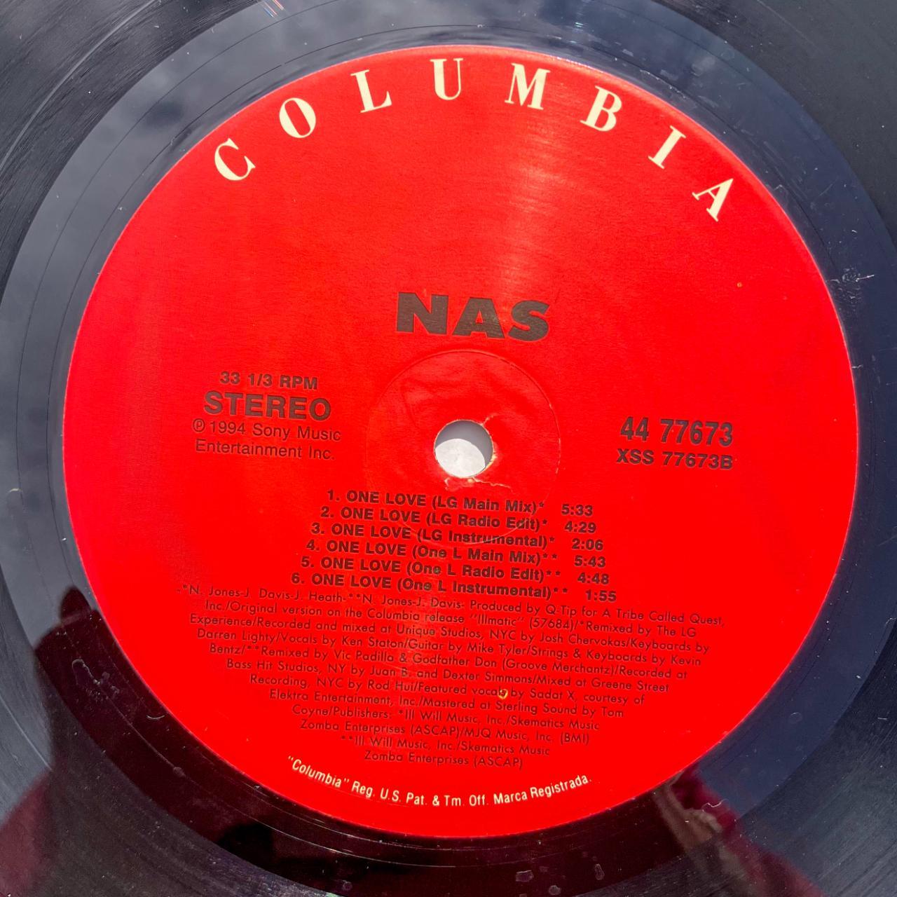 NAS — ONE LOVE Vinyl Record 12” Single, original... - Depop