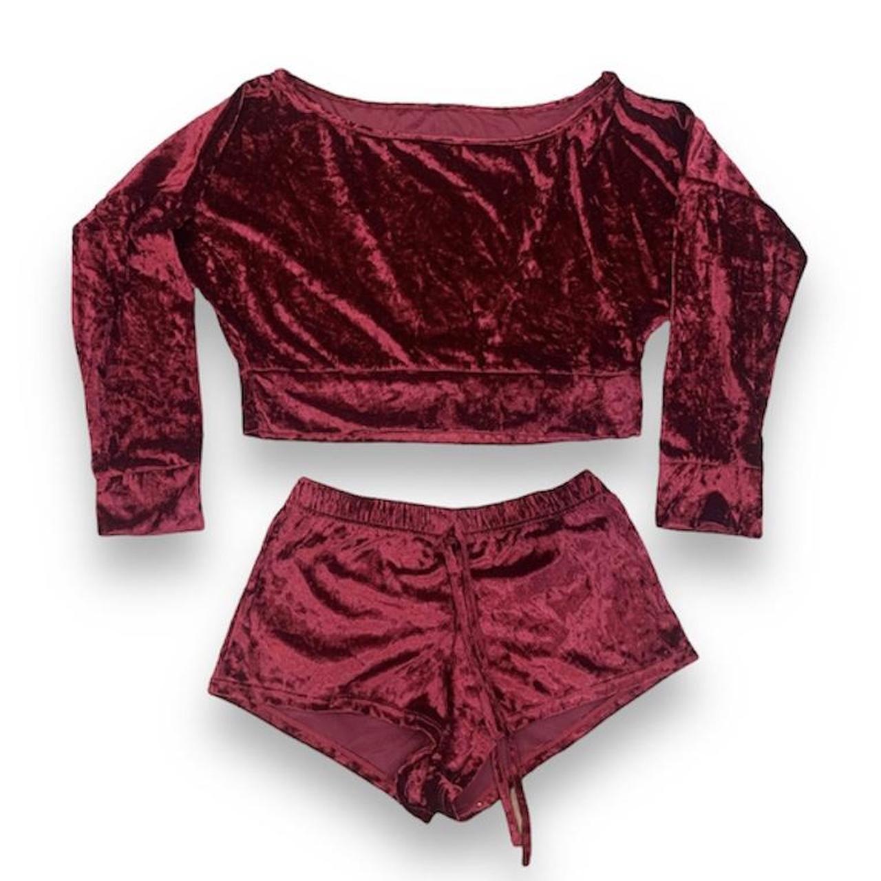 Women's Red and Burgundy Pajamas | Depop