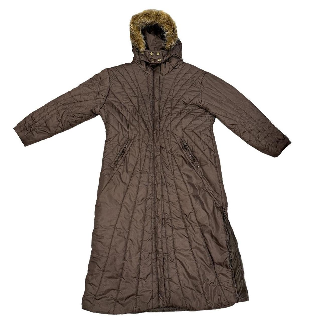 YOKI Brown Puffer Maxi Jacket ♡ Condition:... - Depop