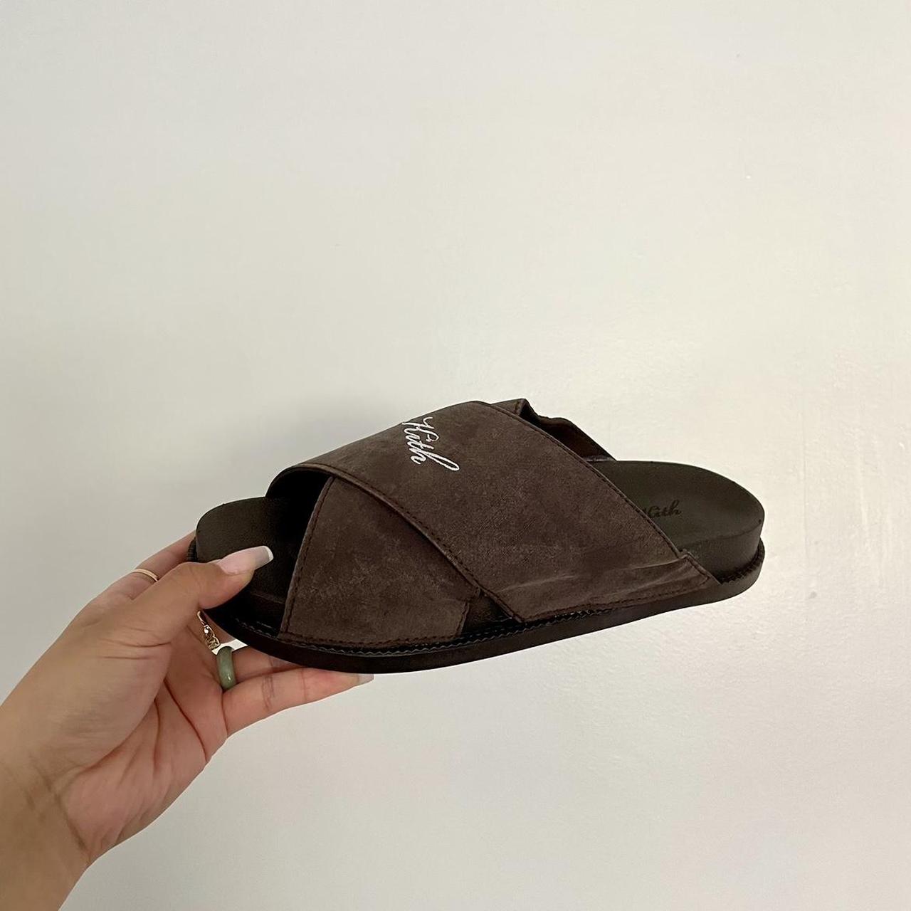 Kith Women's Brown Slides | Depop