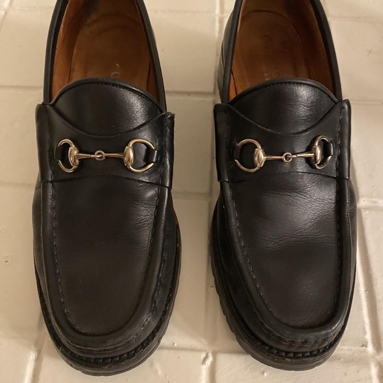 Women’s Vintage Gucci Horsebit loafers - black size... - Depop
