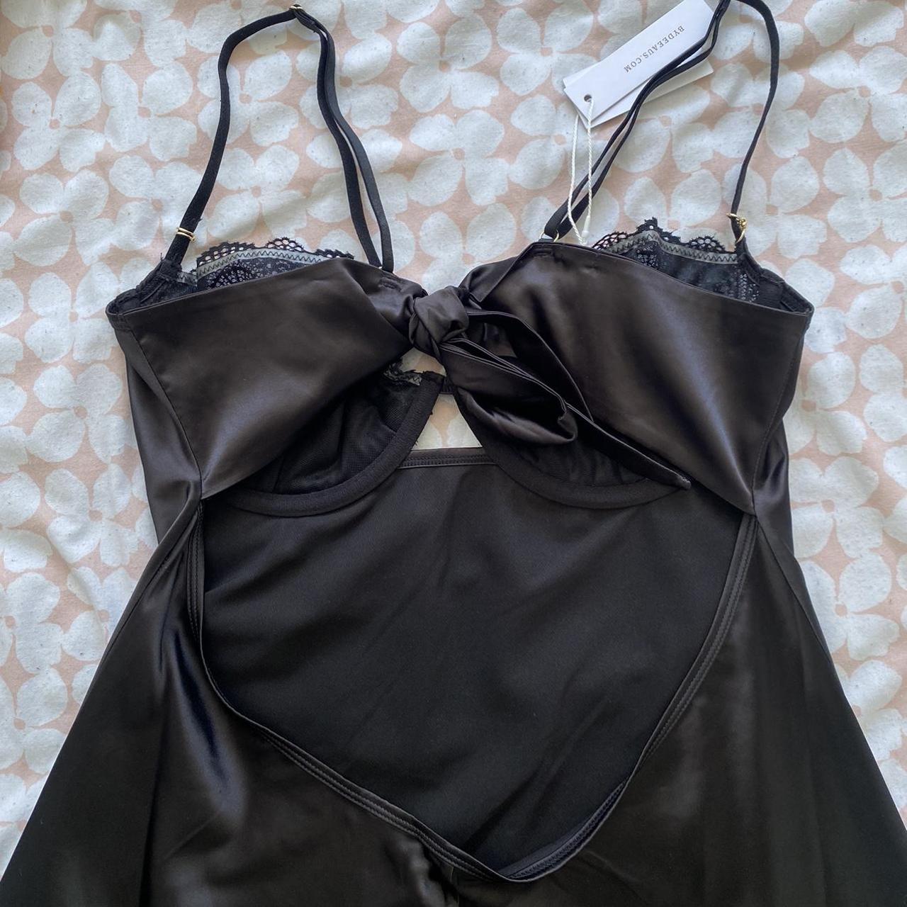 bydee slip satin dress black - brand new with tags - Depop
