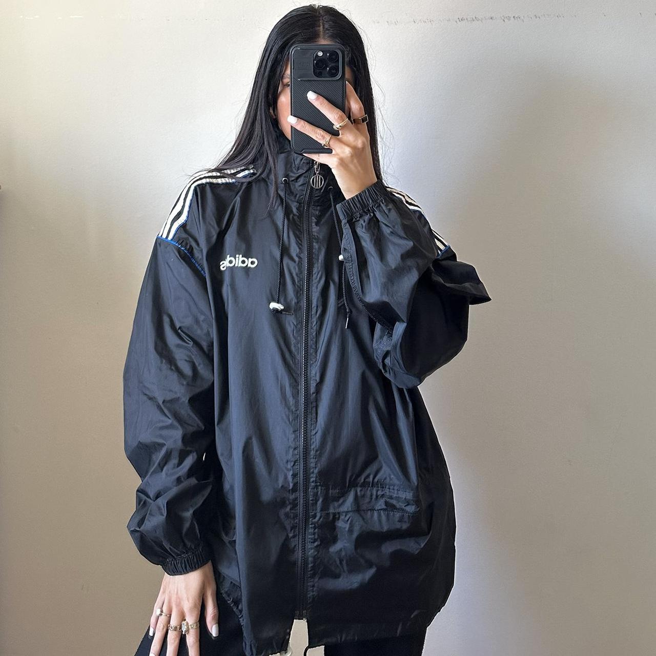 Adidas Men's Black and Blue Jacket | Depop