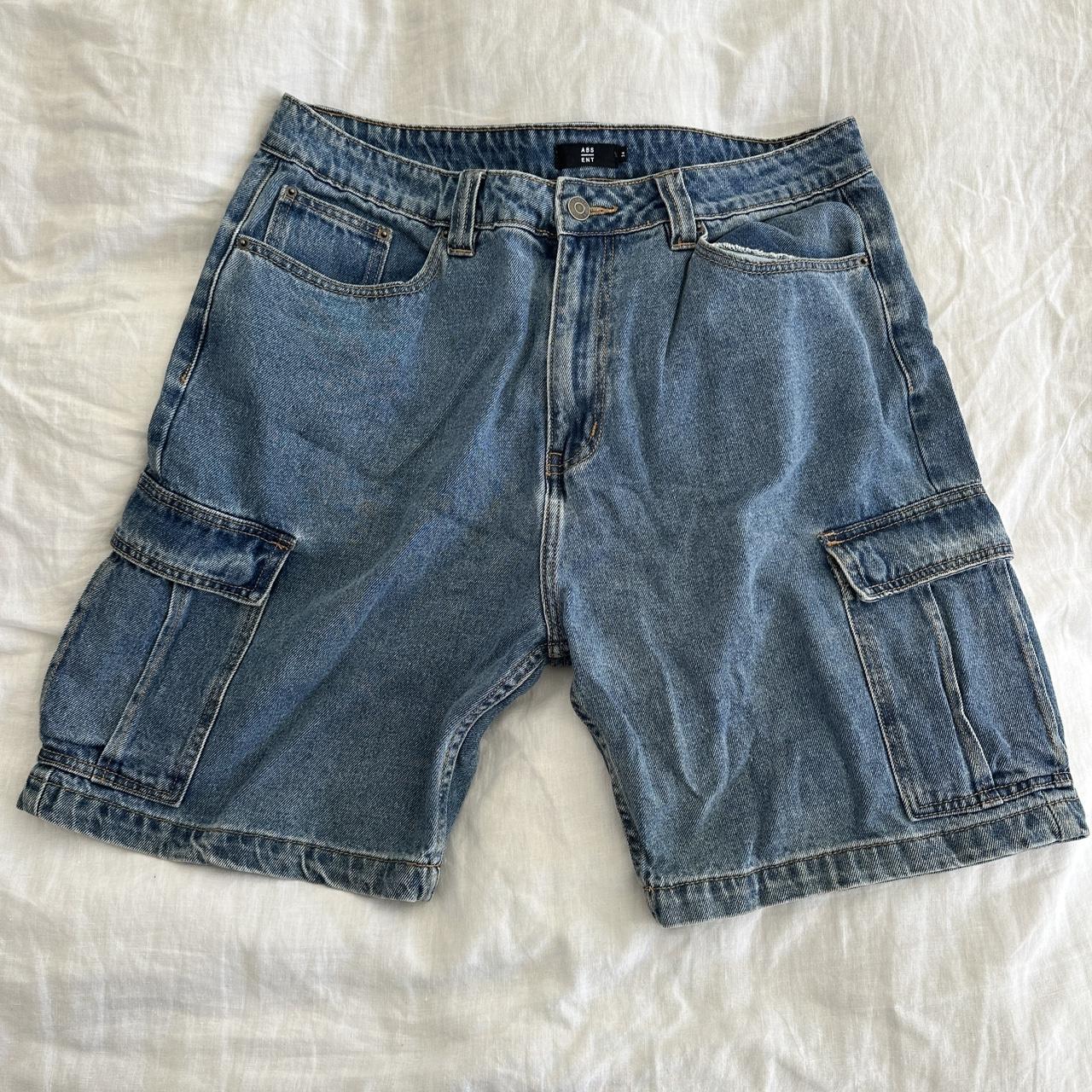 Absent Baggy Cargo Jorts Size 34” Denim, jean,... - Depop