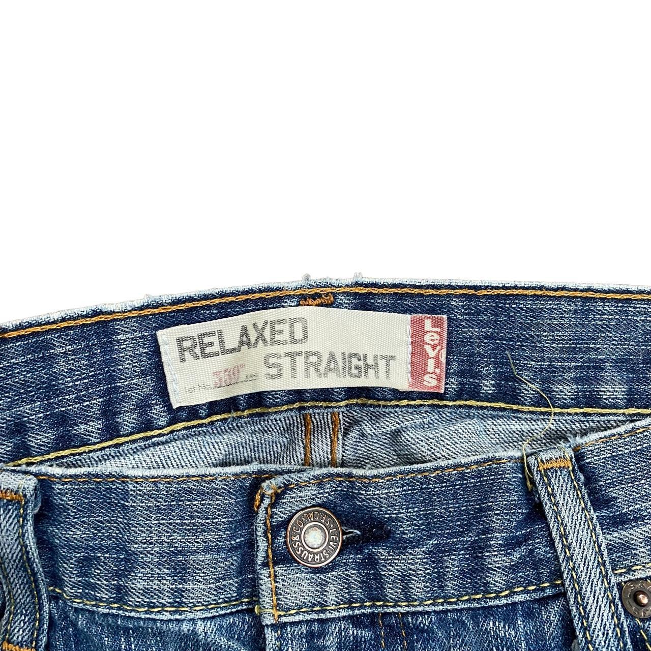 Blue Levis 559 jeans. Mid wash blue denim with... - Depop