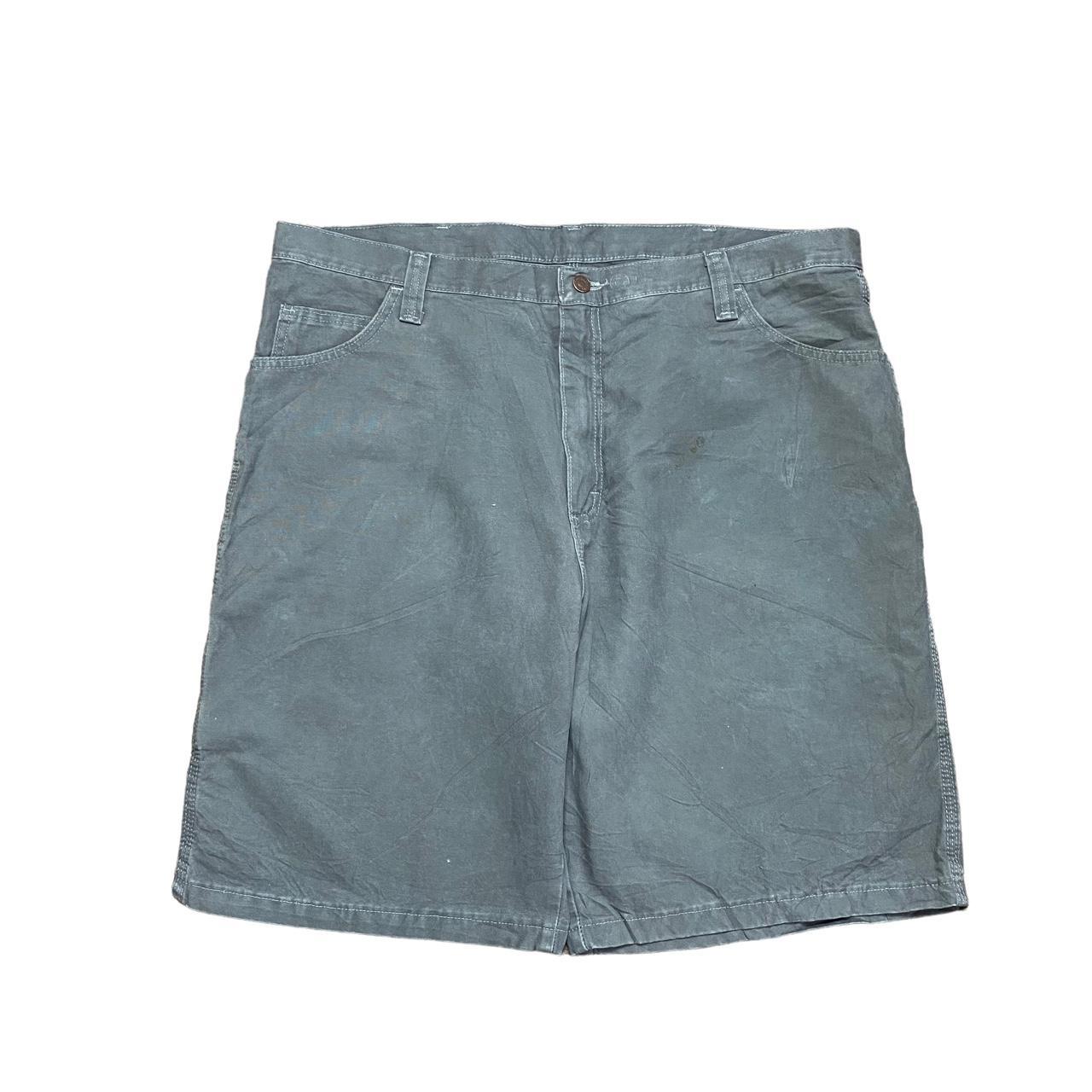 Wrangler carpenter shorts. Grey work shorts. Loose... - Depop