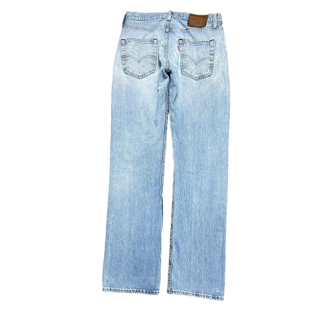 Blue Levis 501 jeans. Light wash blue denim.... - Depop