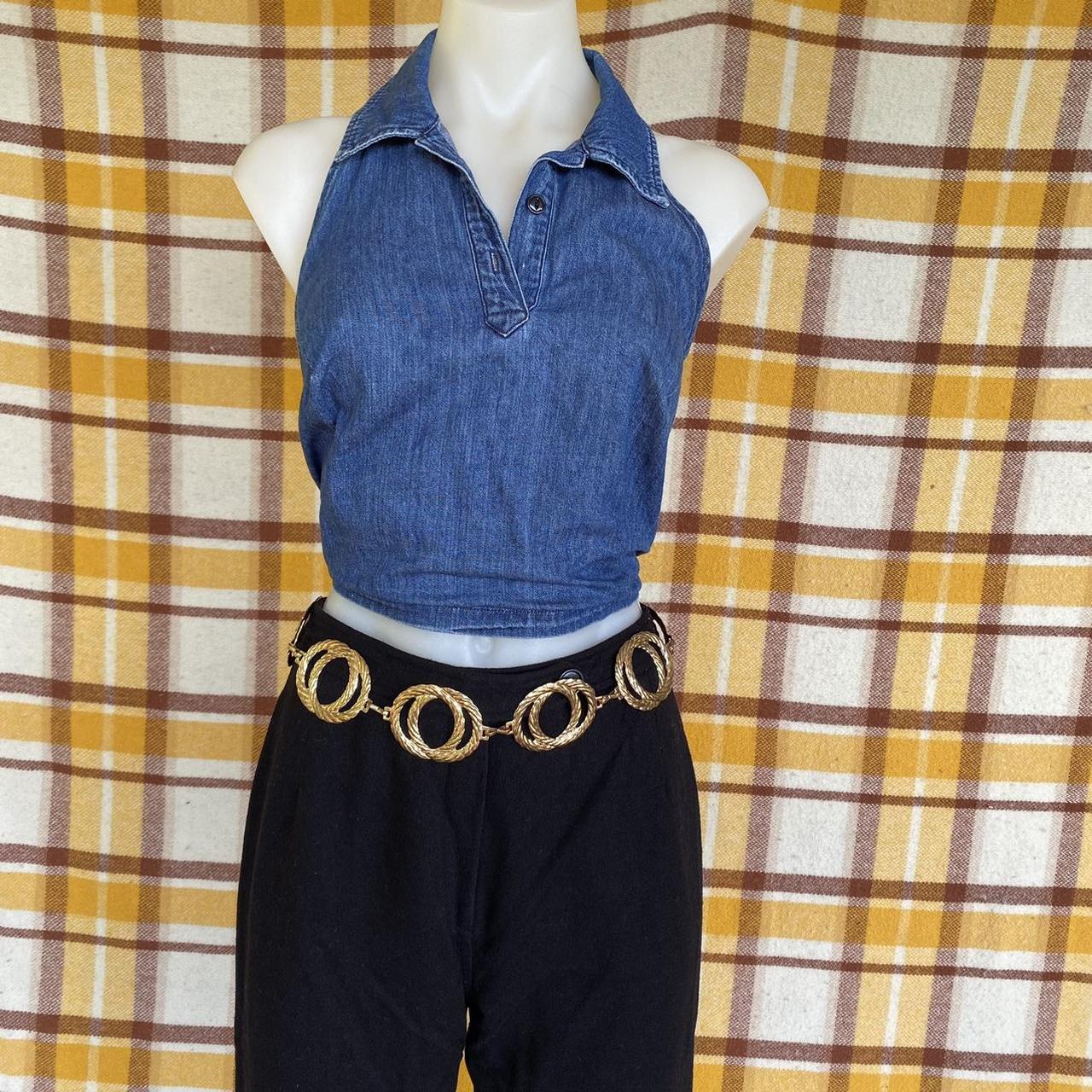 Gold double hoop chain belt very adjustable. Can be... - Depop