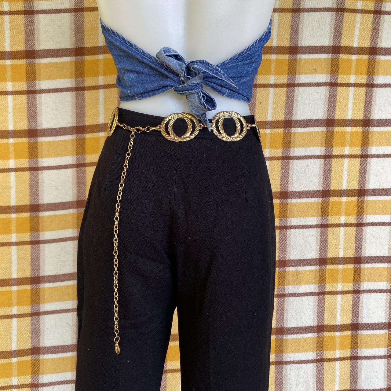 Gold double hoop chain belt very adjustable. Can be... - Depop