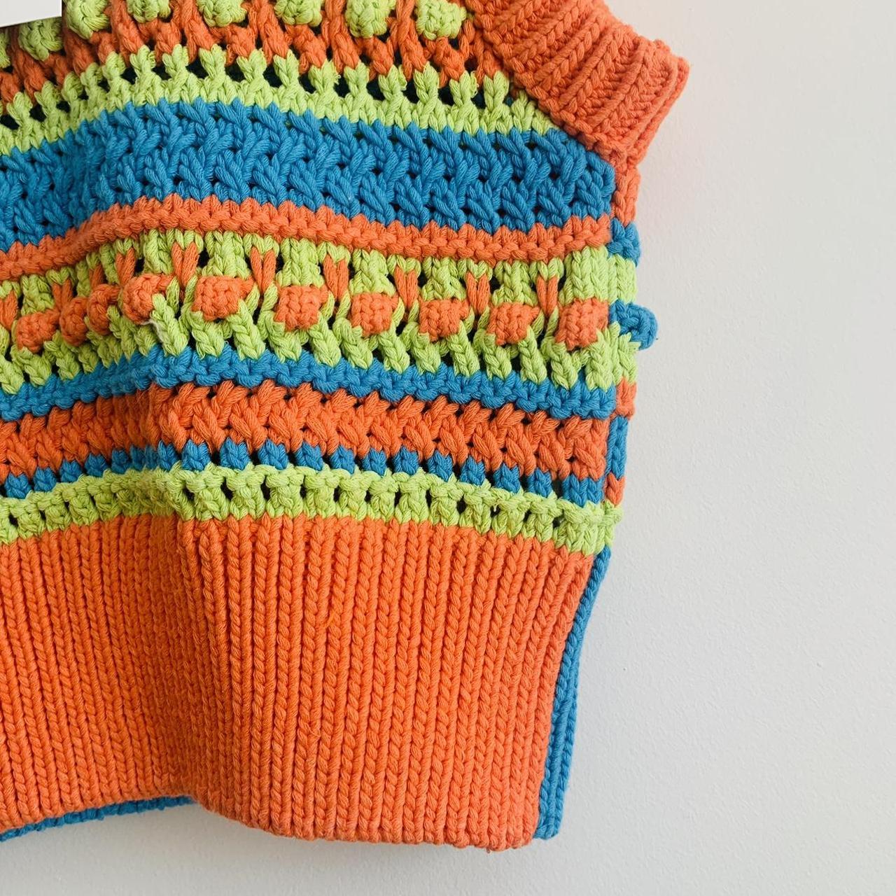 ZARA Multicoloured textured knit vest - NEW... - Depop