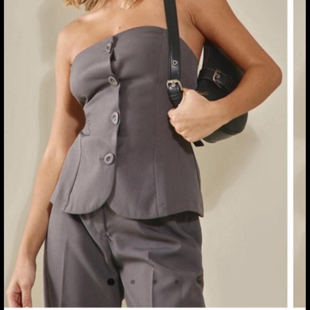 Brand new grey pretty little thing set Size 6 - Depop