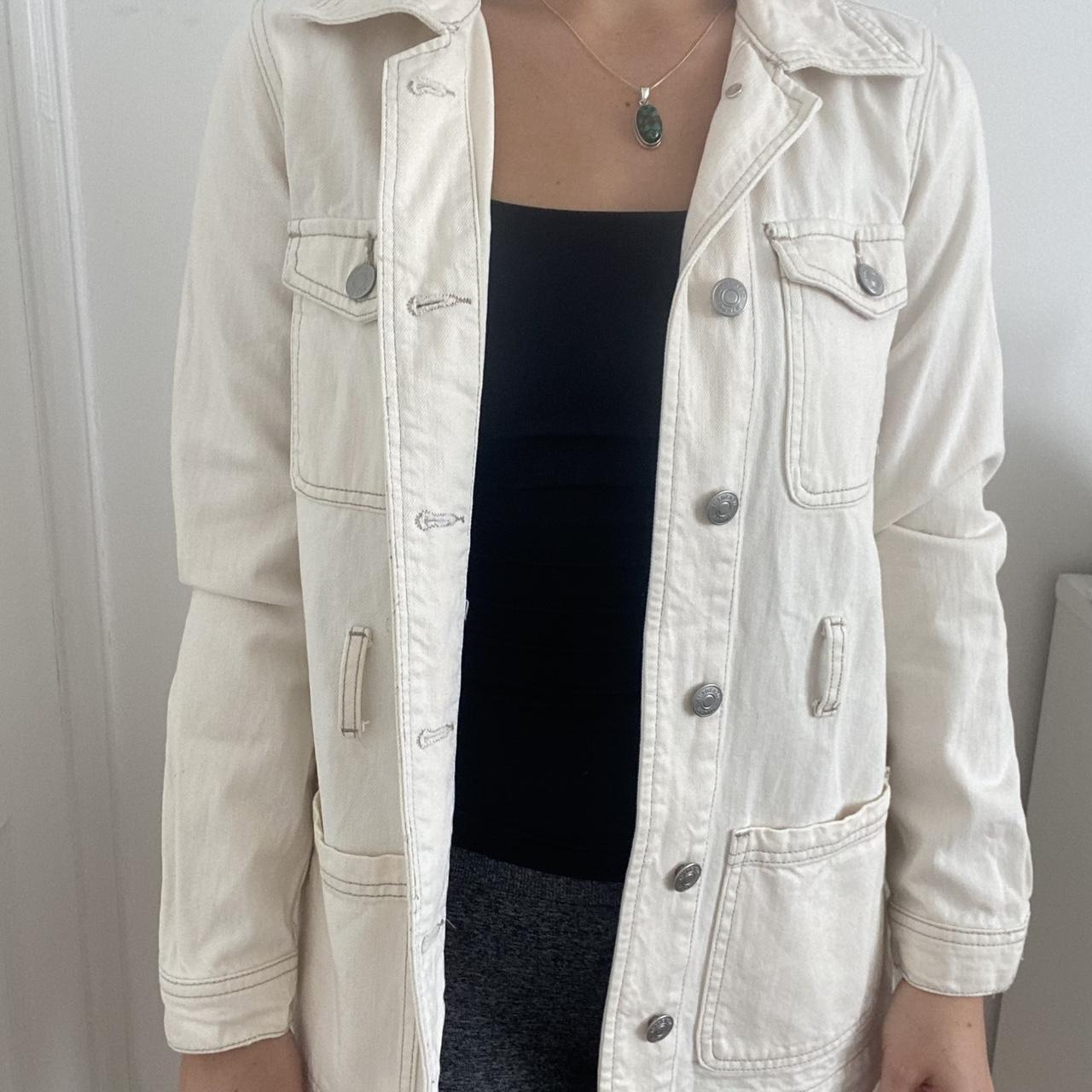 OPEN TO OFFERS Genuine denim jacket Cream... - Depop