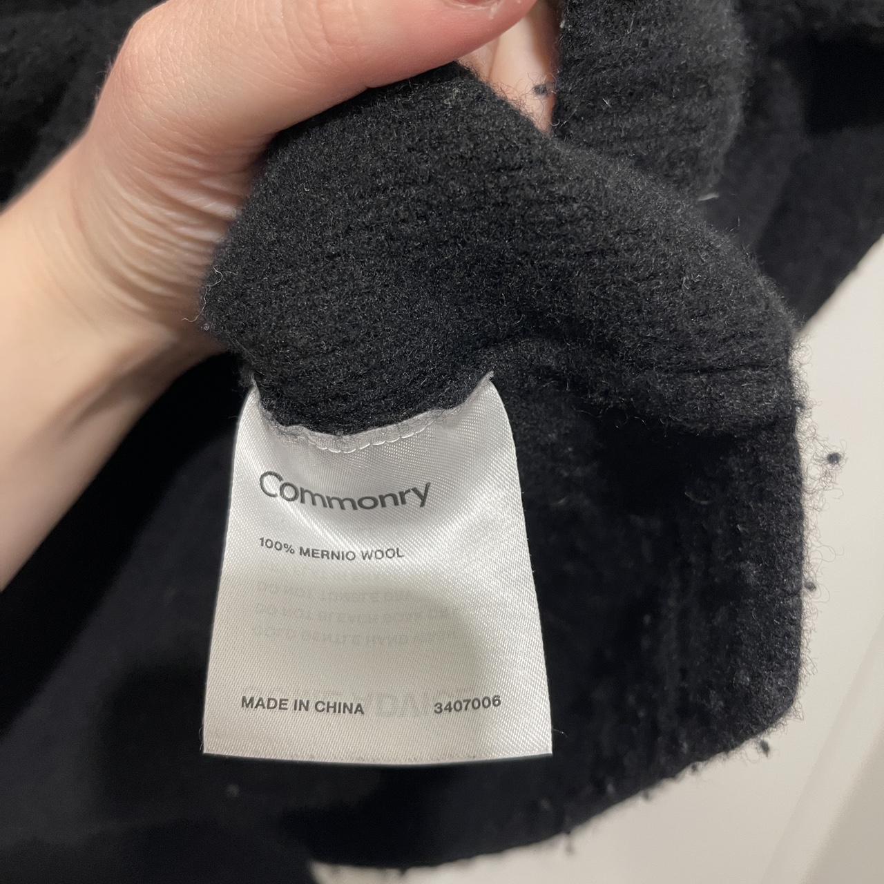 #commonry black merino wool sweater size 16 - has... - Depop