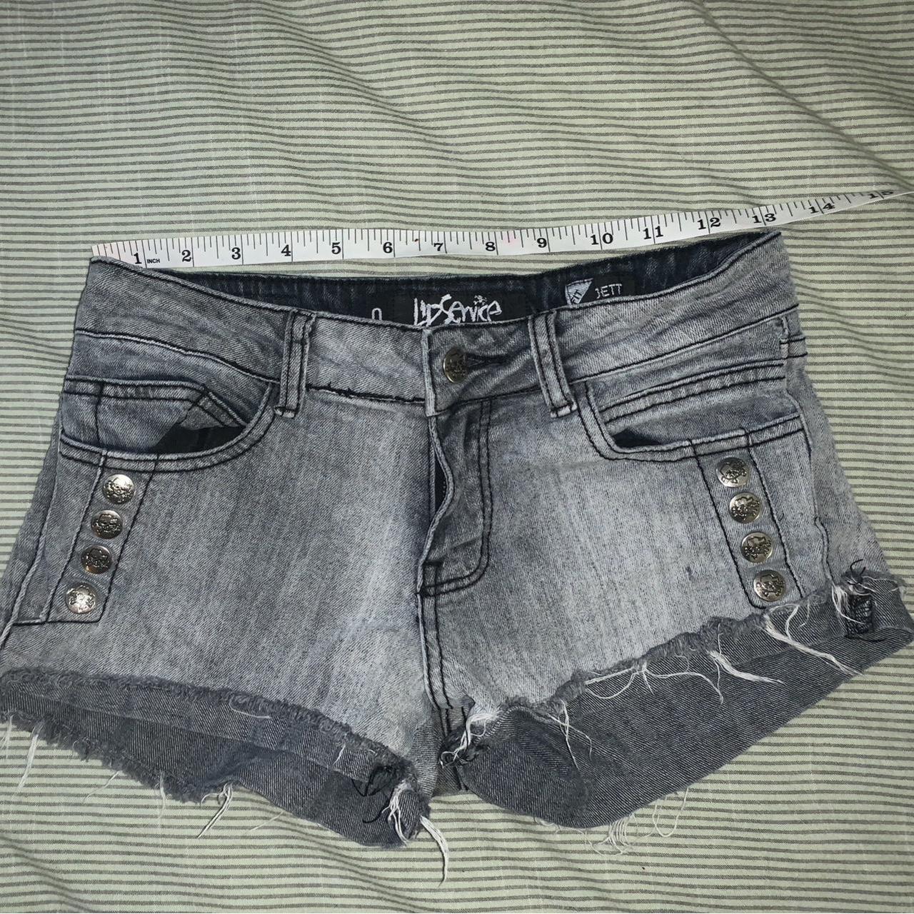 lip service micro mini low waisted shorts size... - Depop