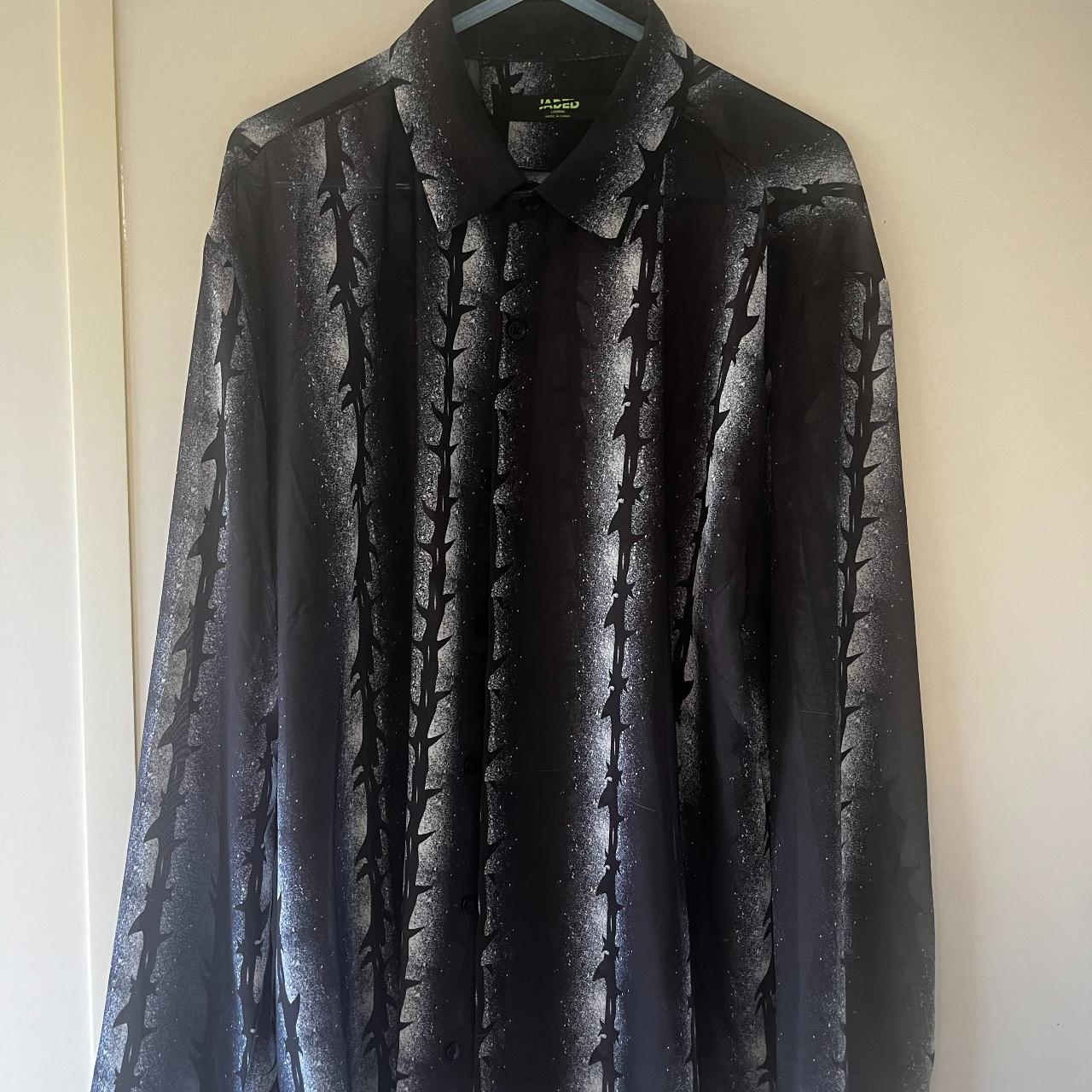 Jaded London barbed wire print shirt in black. - Depop