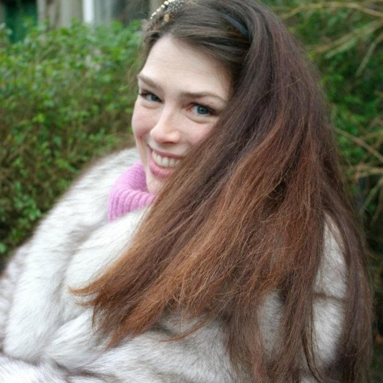 Stunning Vintage Real Blue Fox Fur Coat Very High Depop