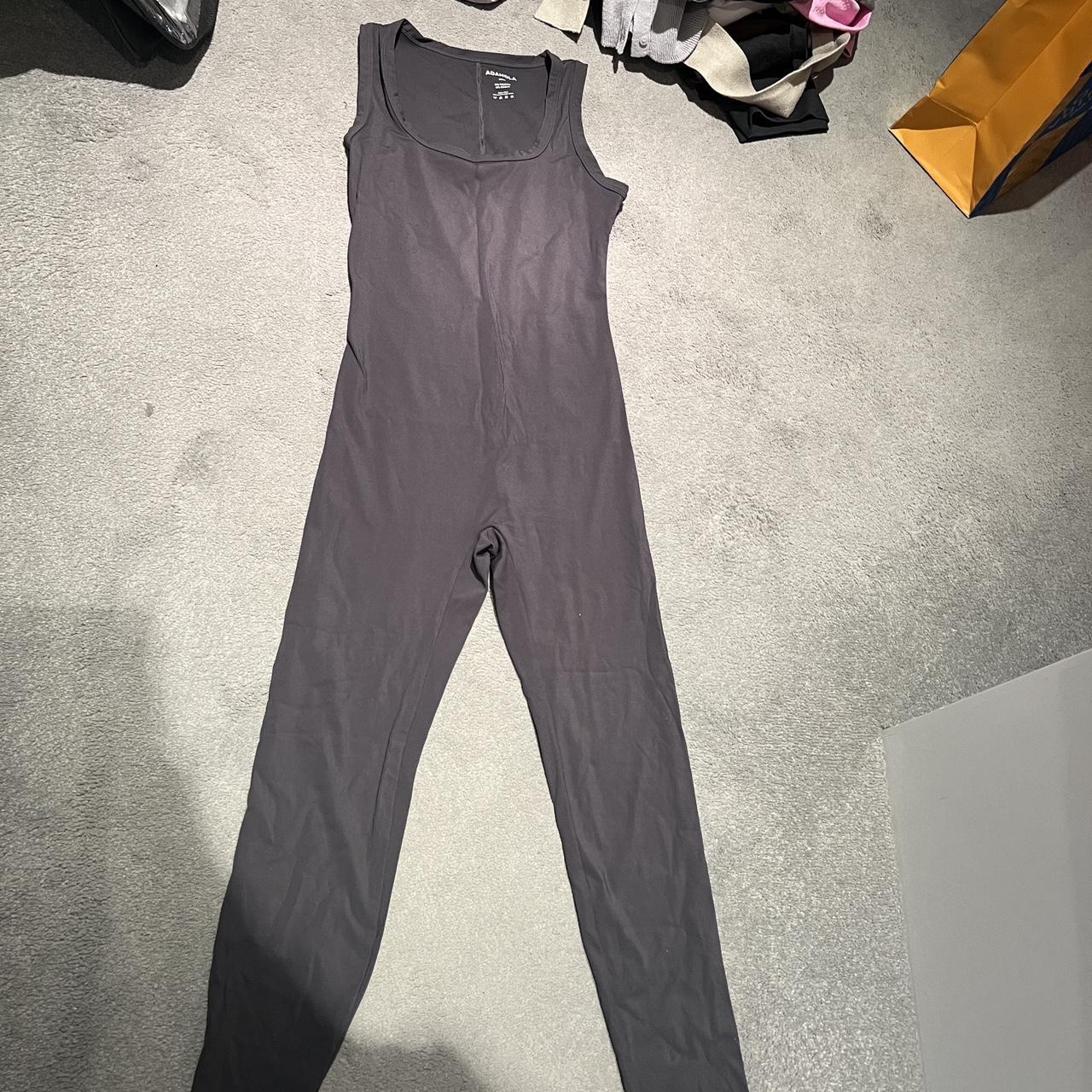 Adanola scoop neck unitard in coffee bean black - Depop