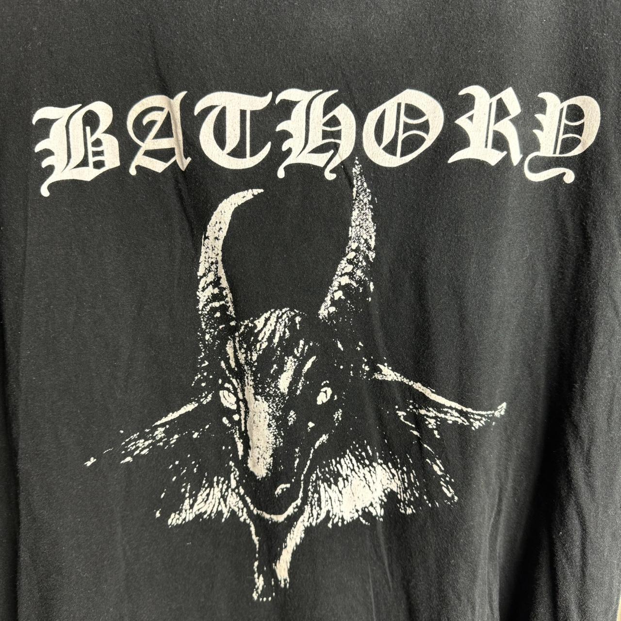 Bathory band shirt girly tee Size XXL but can also... - Depop