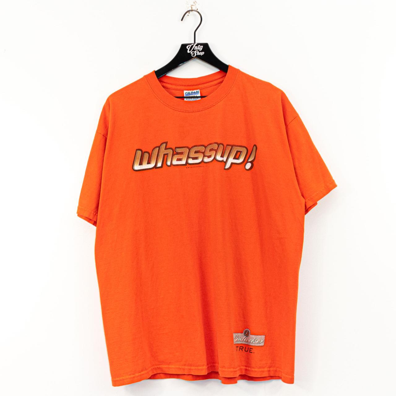 Budweiser Men's Orange T-shirt | Depop