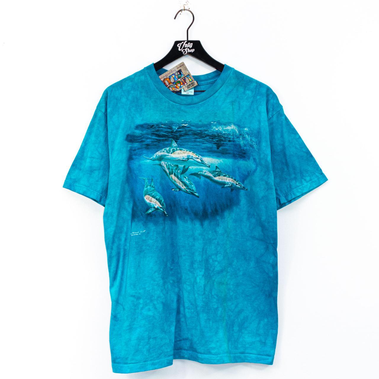 NWT 2002 Liquid Blue Randall Scott Dolphin All Over... - Depop
